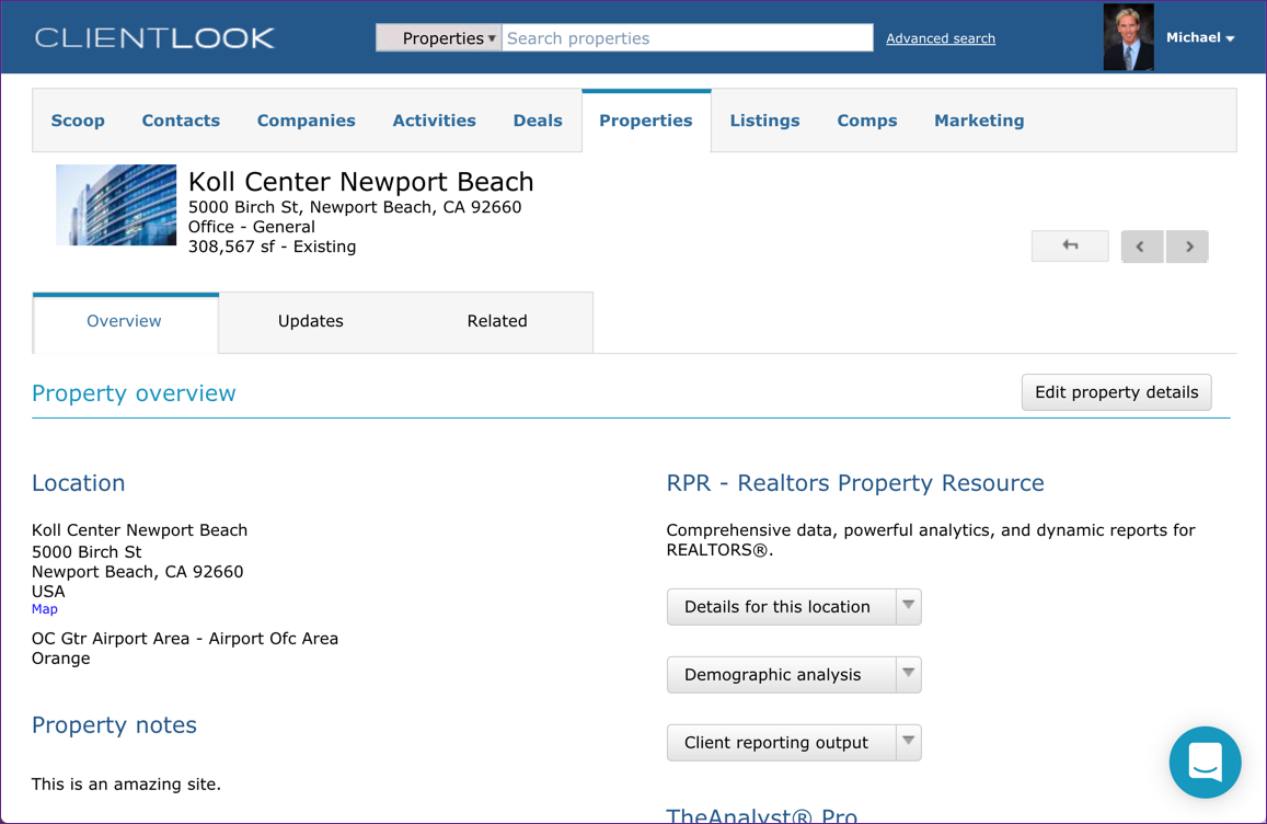 Commercial real estate database | ClientLook