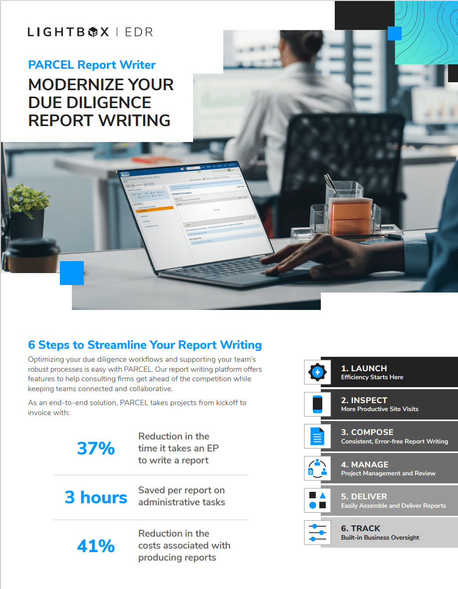 EDR PARCEL Platform - Automated Report Writing | LightBox