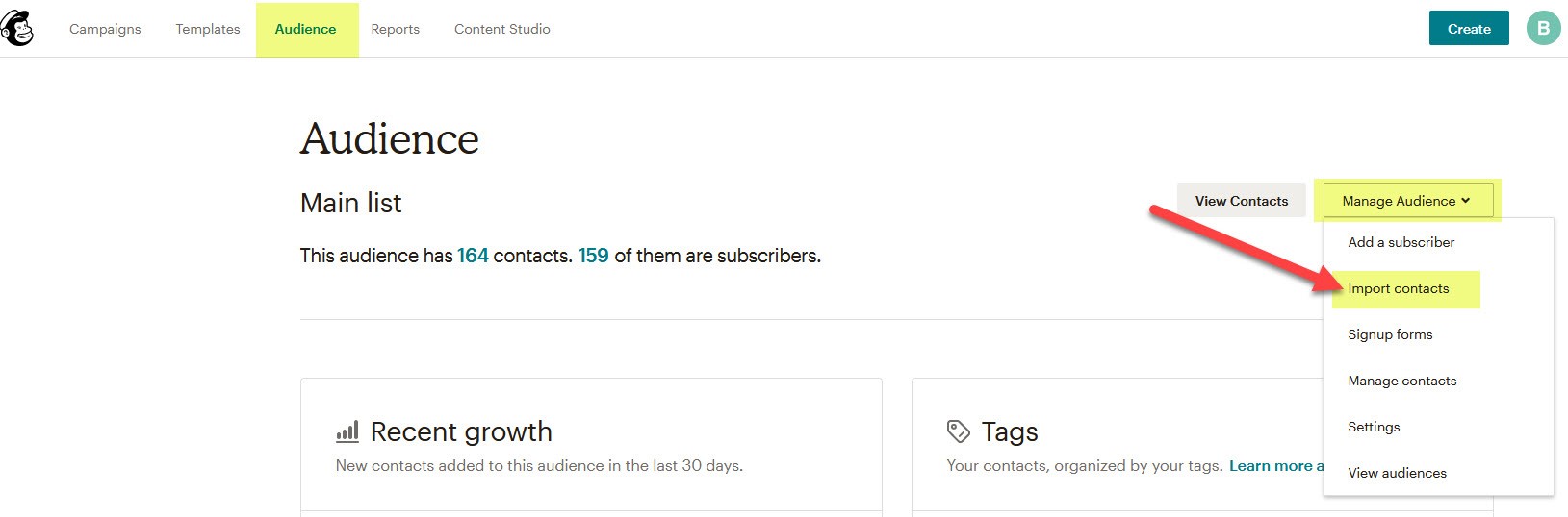 How To Import A Contact List Into MailChimp Using Tags | ClientLook
